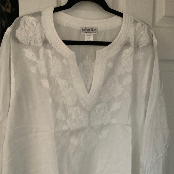 Tops | Womens Plus Size White Tunic Top Nwt 3x | Poshmark